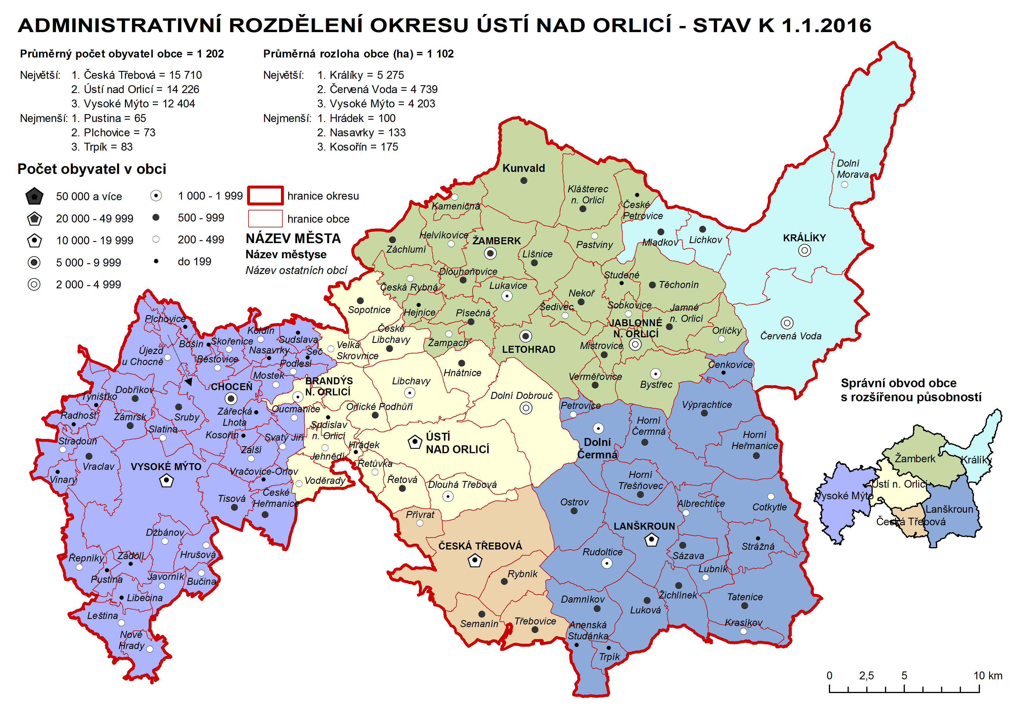 Mapy okresů Pardubického kraje | Pardubický kraj