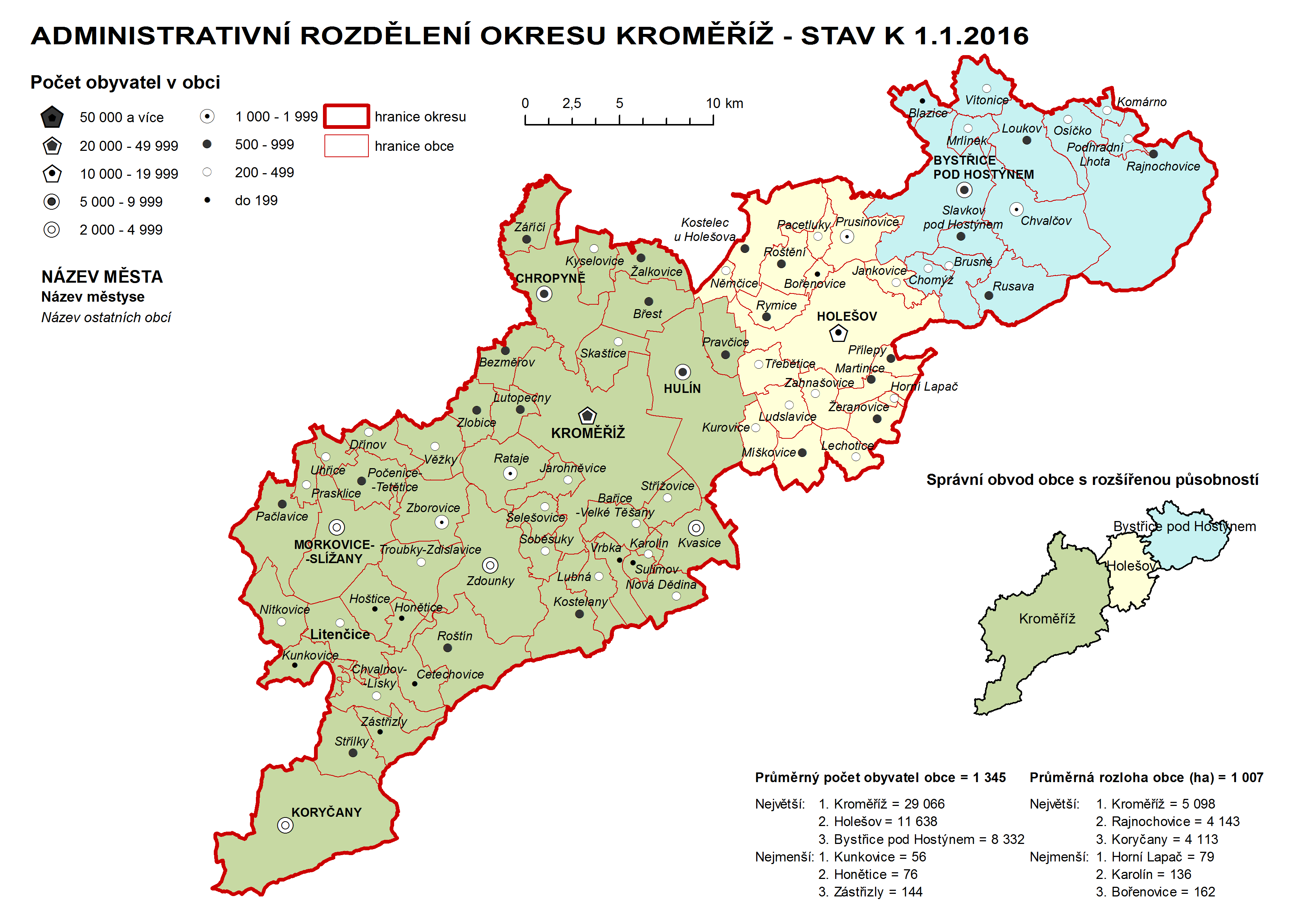 Administrativní mapy okresů | Zlínský kraj