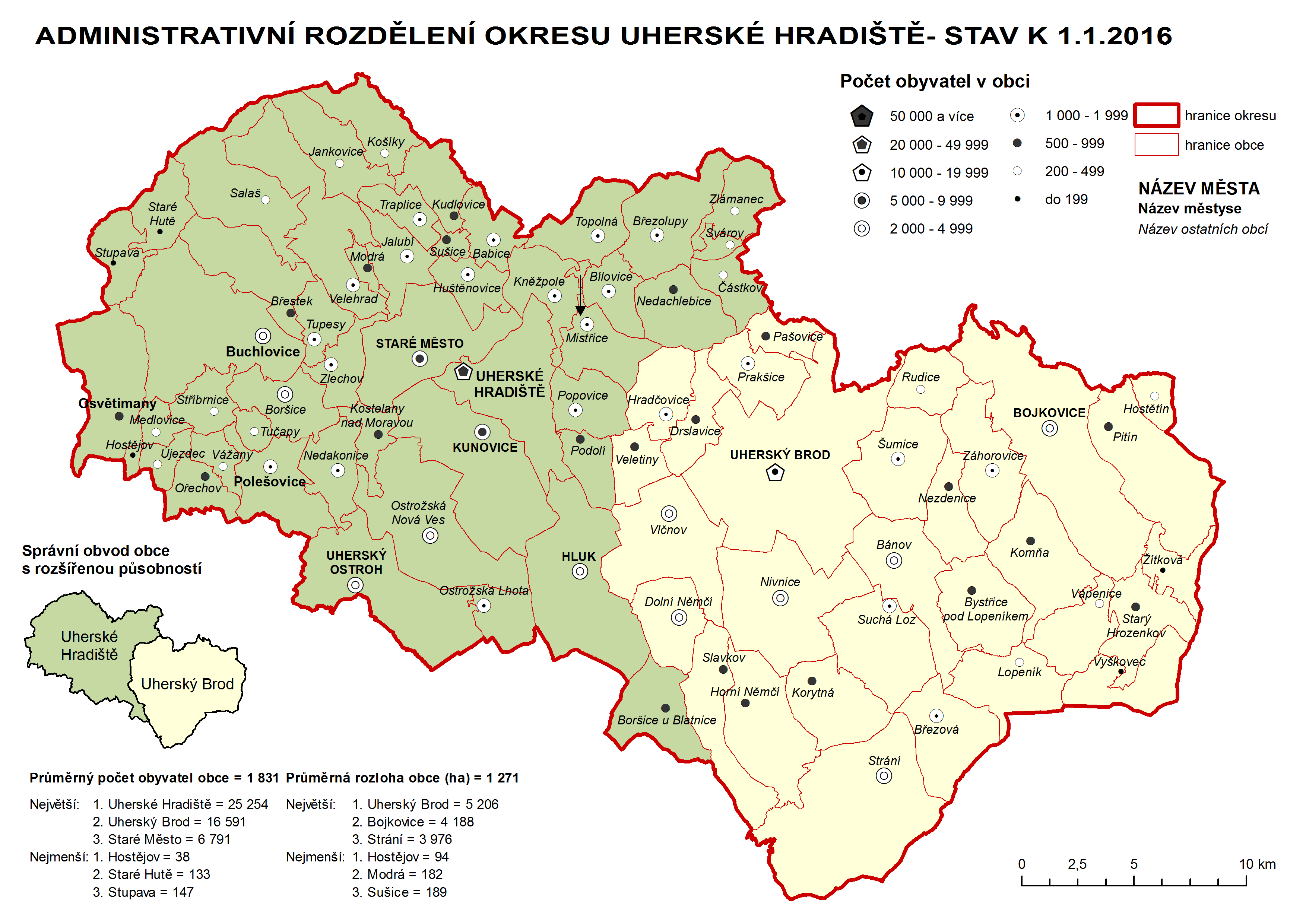 Administrativní mapy okresů | Zlínský kraj